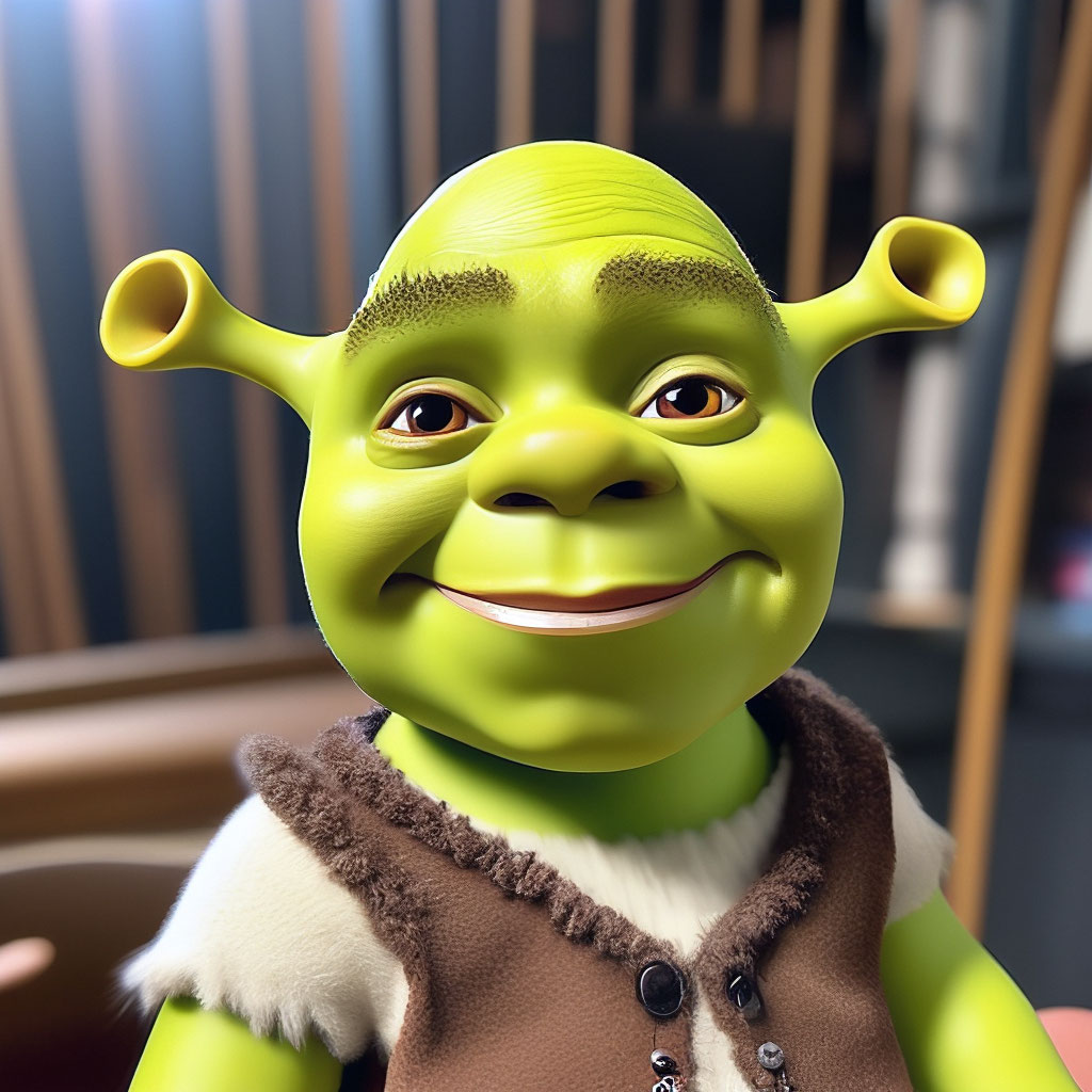 "Little shrek, cute big eyes,detail,realism ,super cute" — image ...