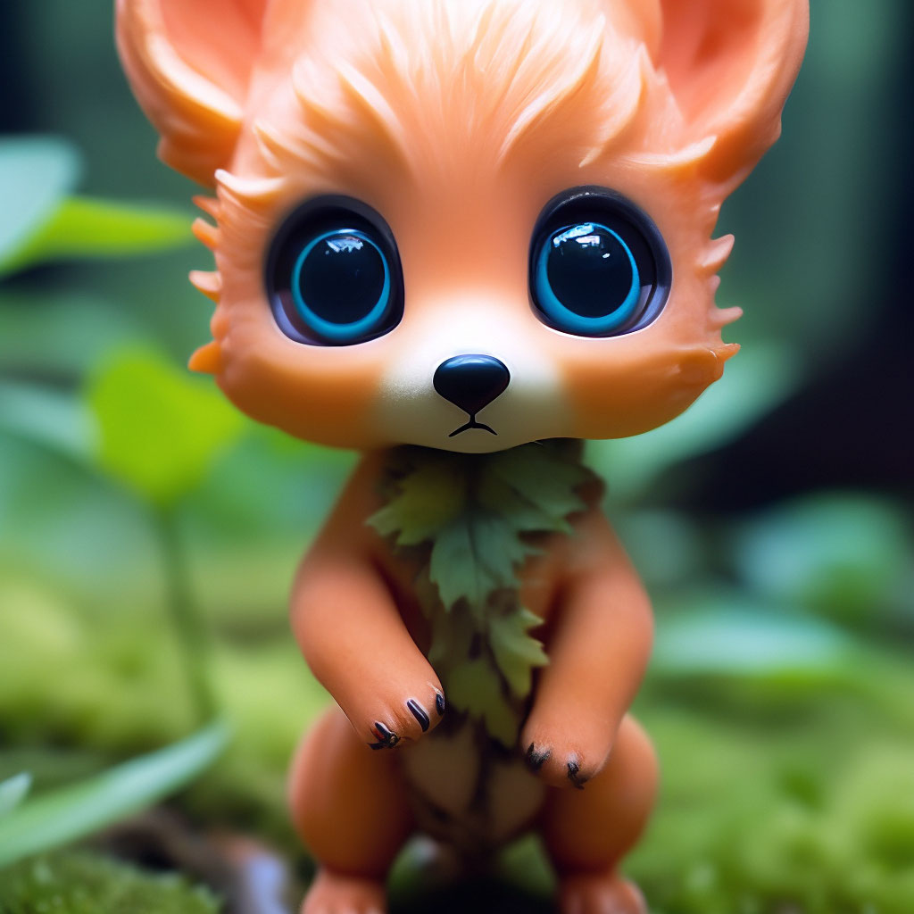 "Chibi anime peachy animal with big eyes" — image created in Shedevrum