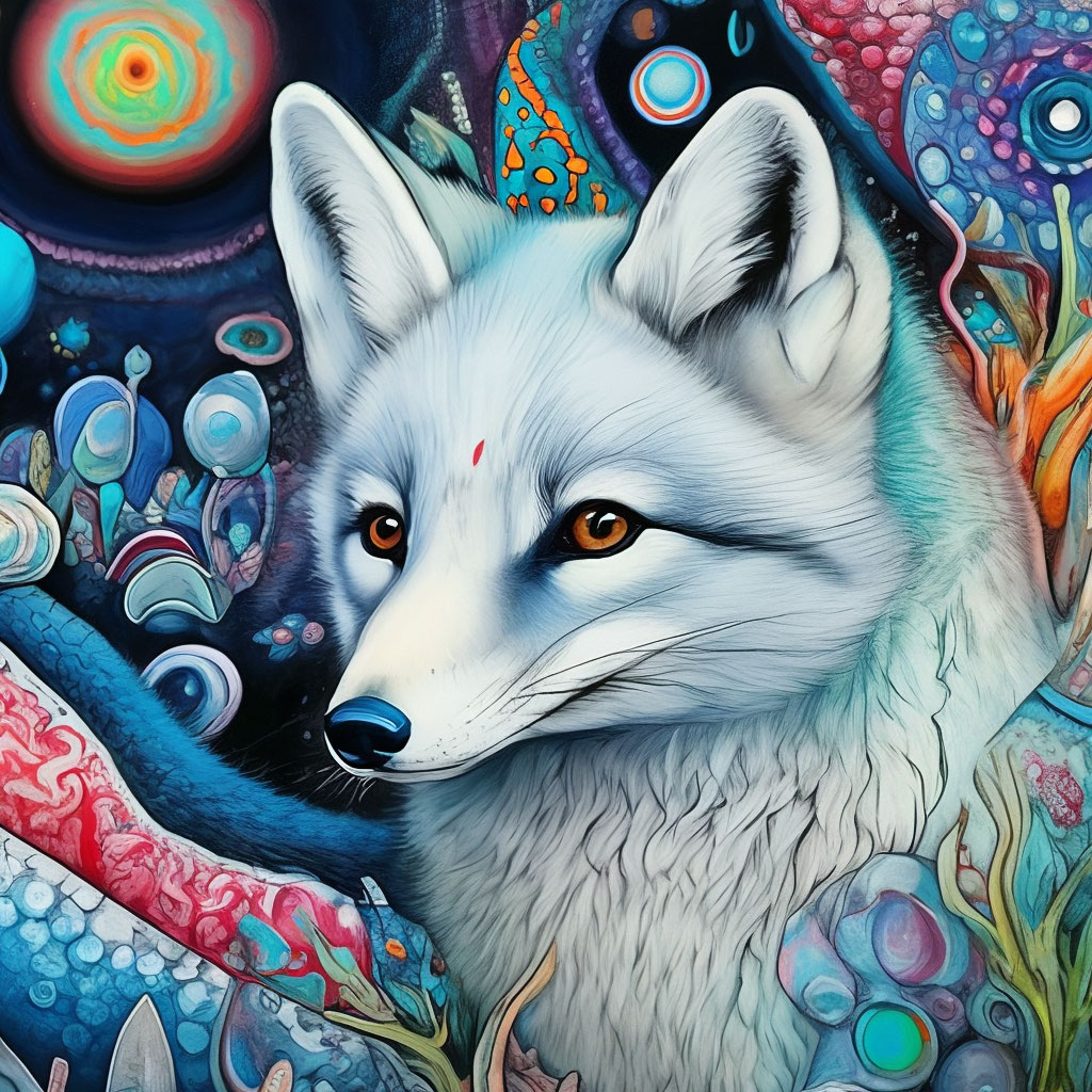 "I'm crazy and the arctic fox surrealism , grotesque, psychedelic ...