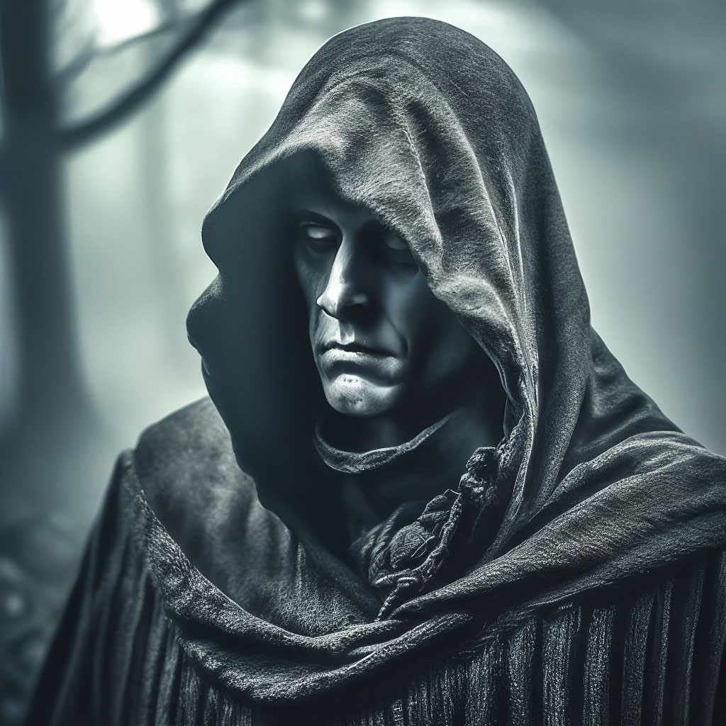 "The head of the blind man, professional photo, high quality, high ...