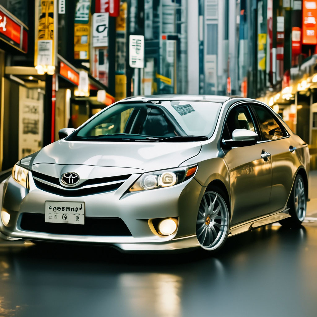 "Toyota Corolla E150 2010 Tokyo Japan" — image created in Shedevrum