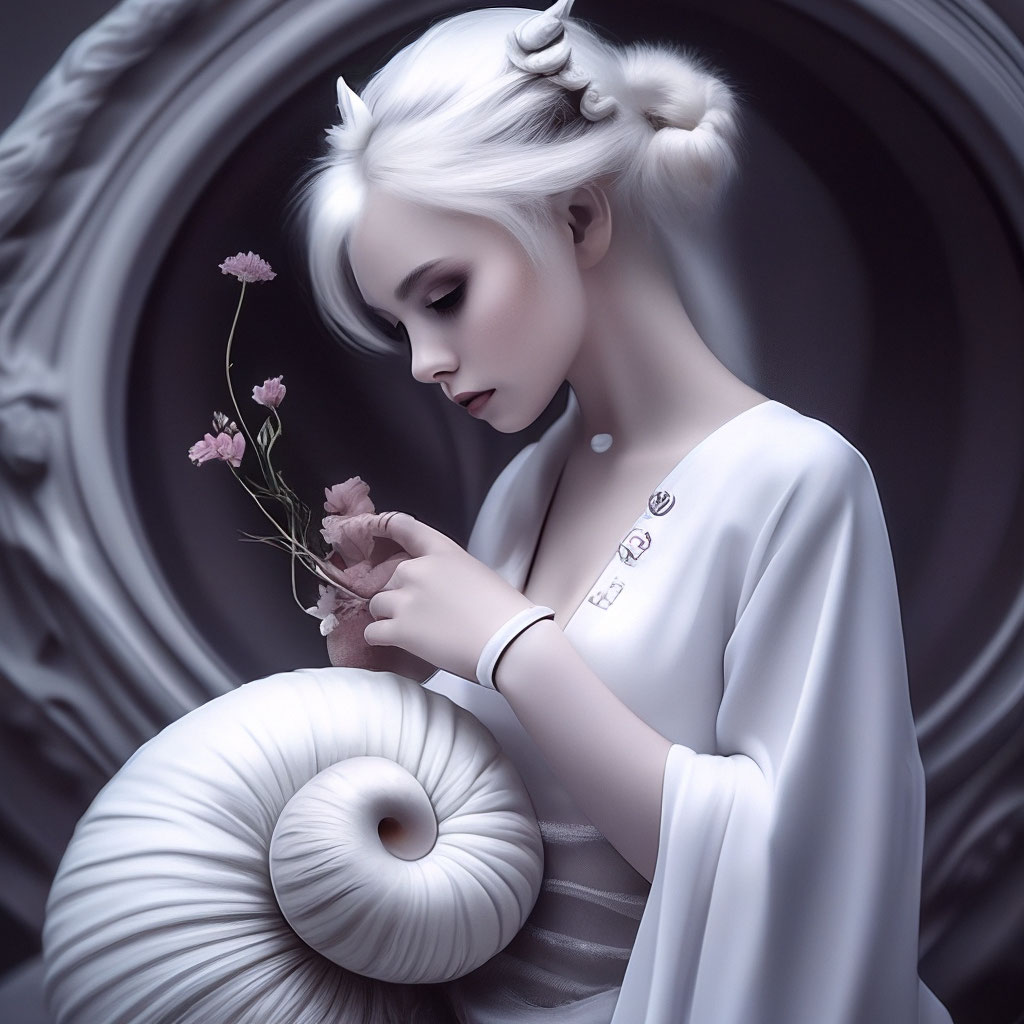 "Alien hybrid peony, albino zombie, unrealistically beautiful furry ...