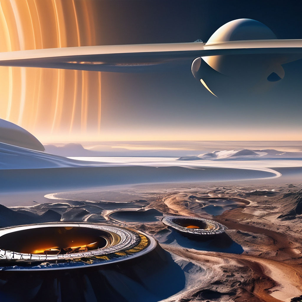 "Life and worlds on Saturn 's ring , a new civilization" — image ...