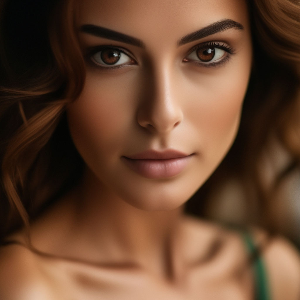 "Cute-feminine photo,languid, enveloping gaze,stunningly beautiful ...