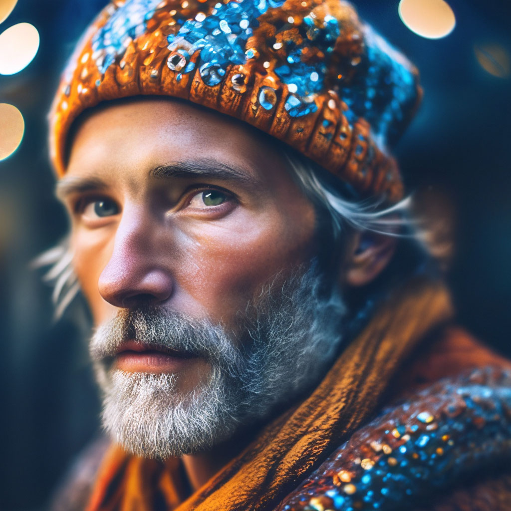 "Portrait of a Wanderer in pointillism style, aesthetically pleasing ...