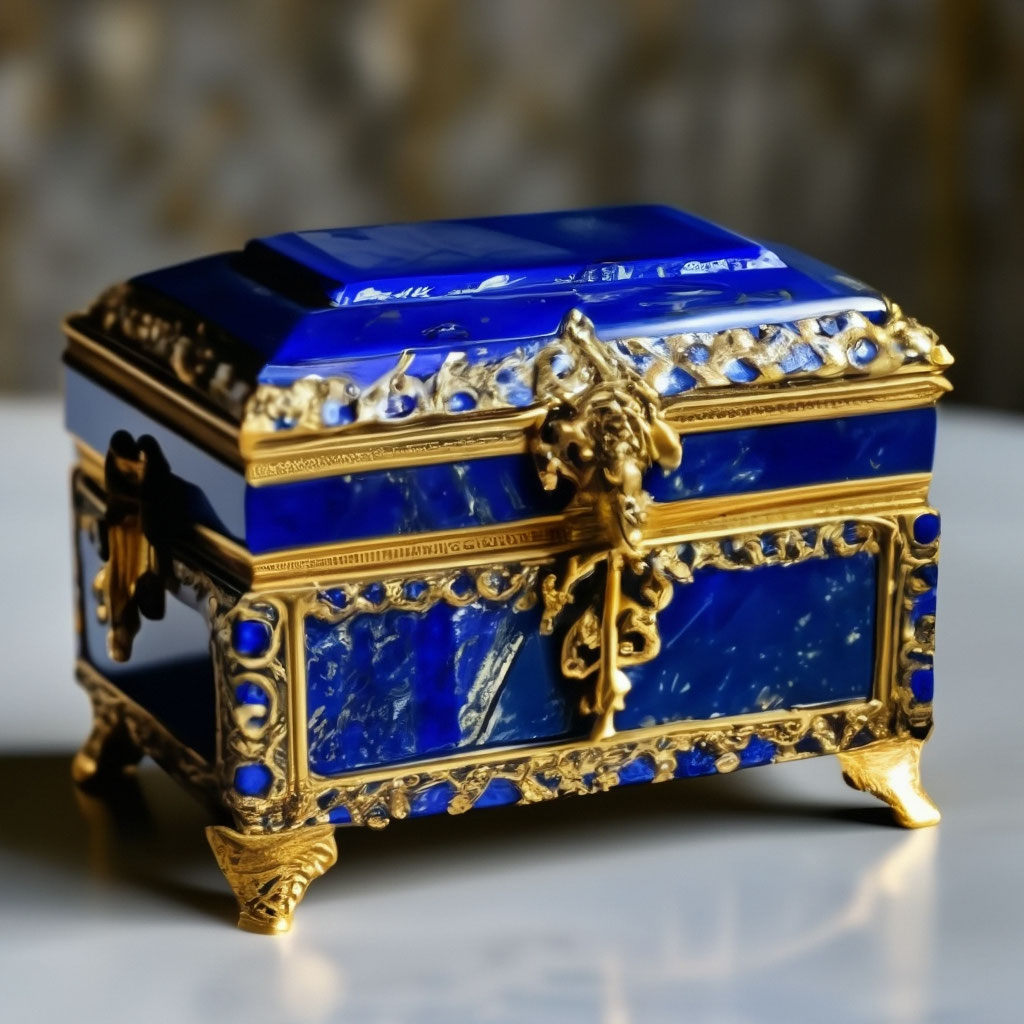 "Lapis lazuli casket" — image created in Shedevrum