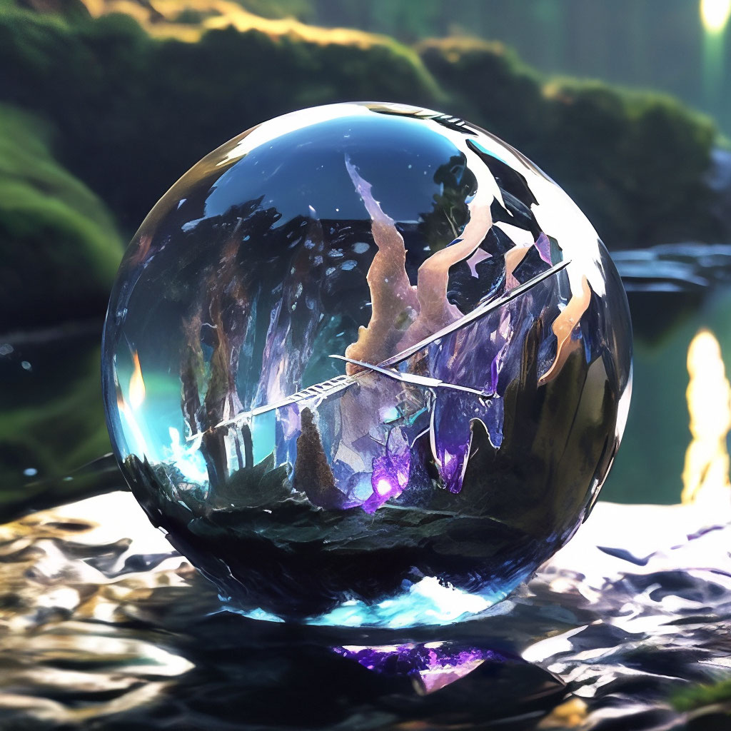 "Eternity in a sphere of transparent epoxy resin epic, fantasy, fantasy ...