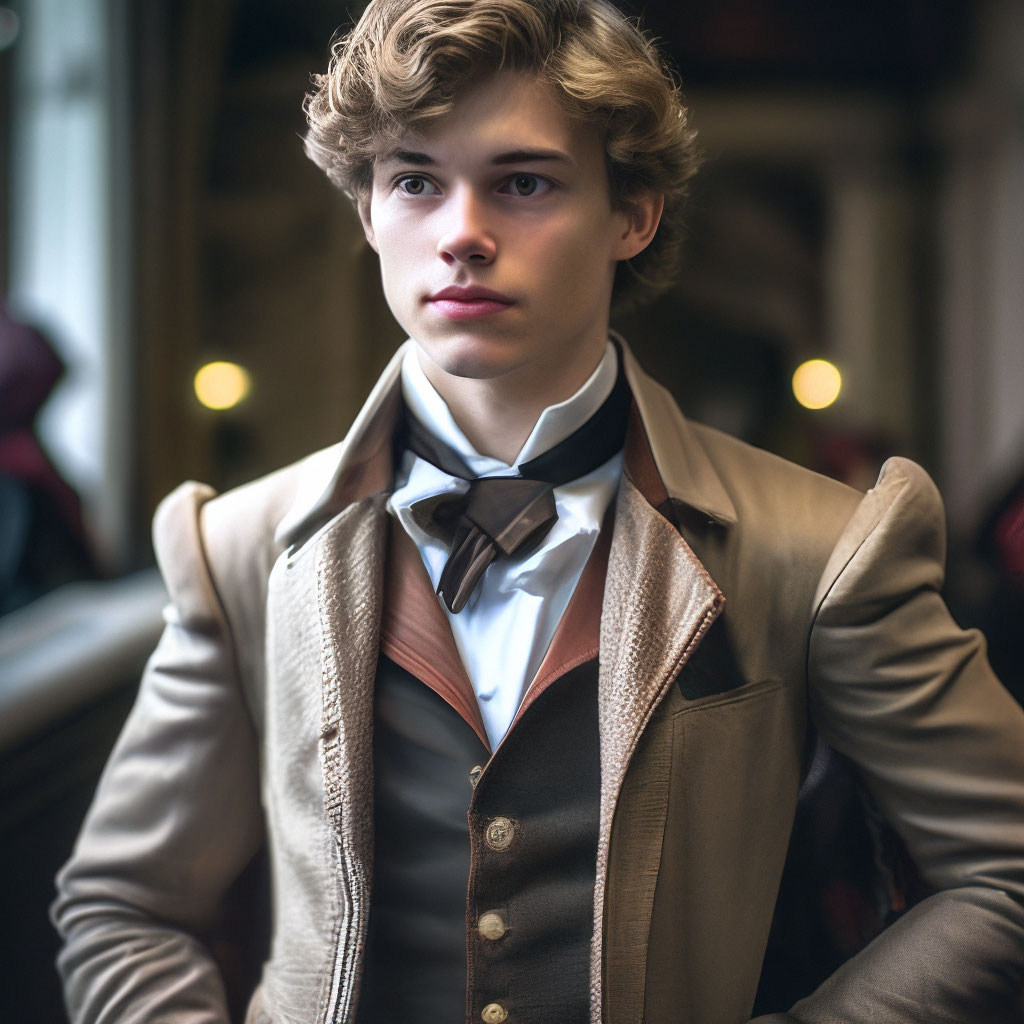 "Dressed up young man, fantasy, courage, 32k, 8d, ISO800" — image ...