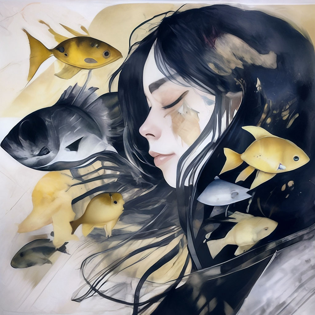 ". a wide bandage band covers the eyes, sketch collage paper dry ...