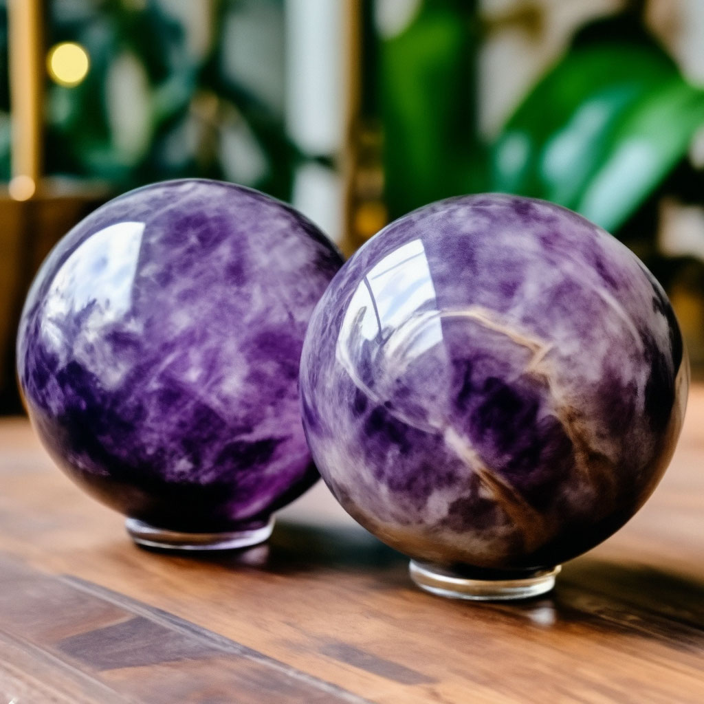 "Amethyst balls" — image created in Shedevrum