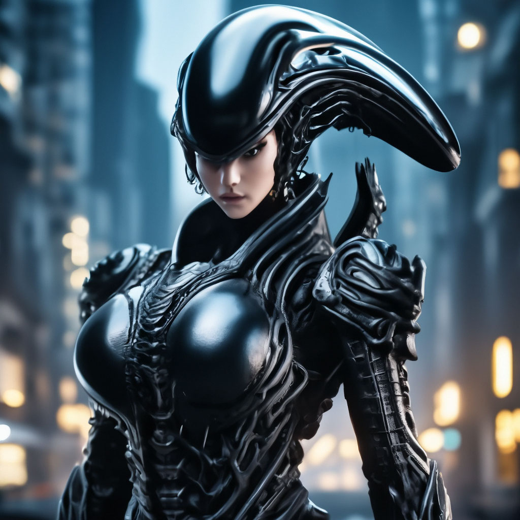 "Beautiful, perfect, perfect, alien xenomorph, perfect female body ...