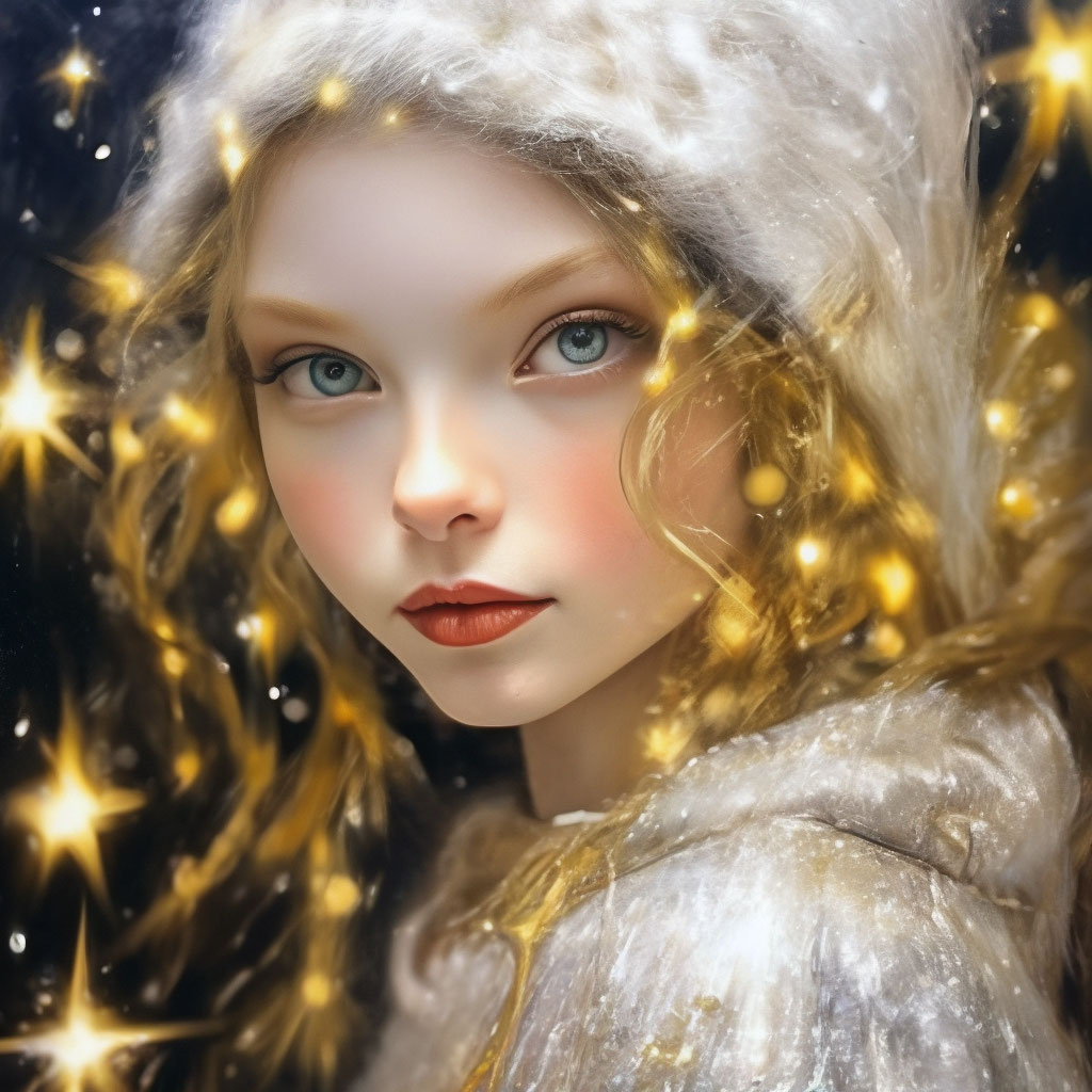 "💫⭐ realistic sketch close up portrait a enigmatic beautiful pixie girl ...