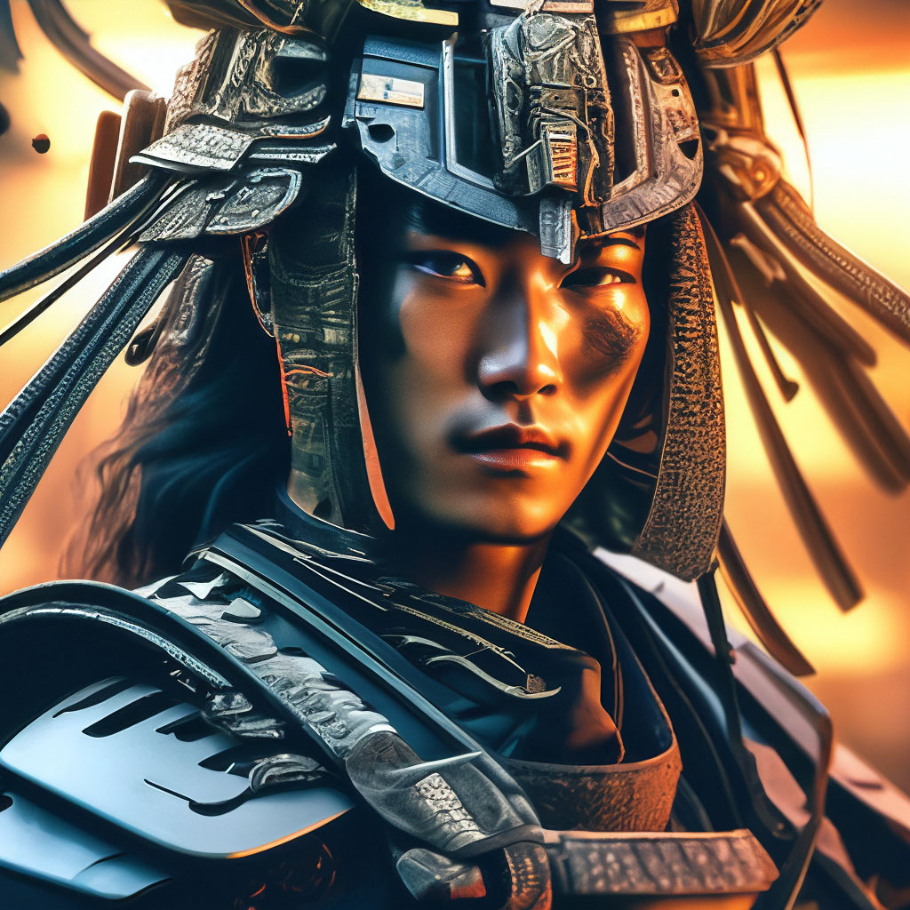 "Samurai cyber, professional photo, 4k, realistic, high resolution ...