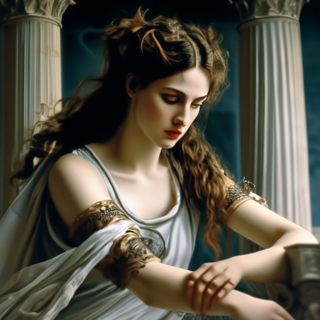 "In captivity of terpsichore, photo, high quality, drawing details ...