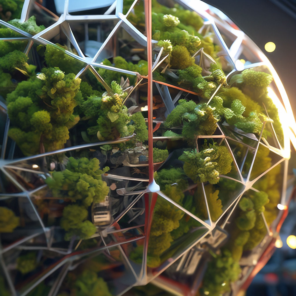 "Amazon,Large,detailed,neural network,3D" — image created in Shedevrum