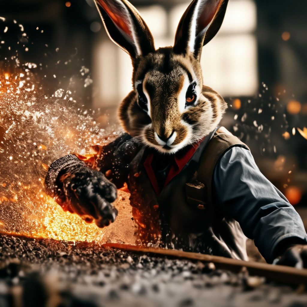 "Graphite production by a harsh anthropomorphic hare in years" — image ...