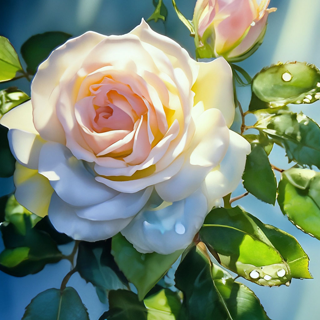 "Delicate watercolor, hyperrealism, pastel colors, detailed drawing ...