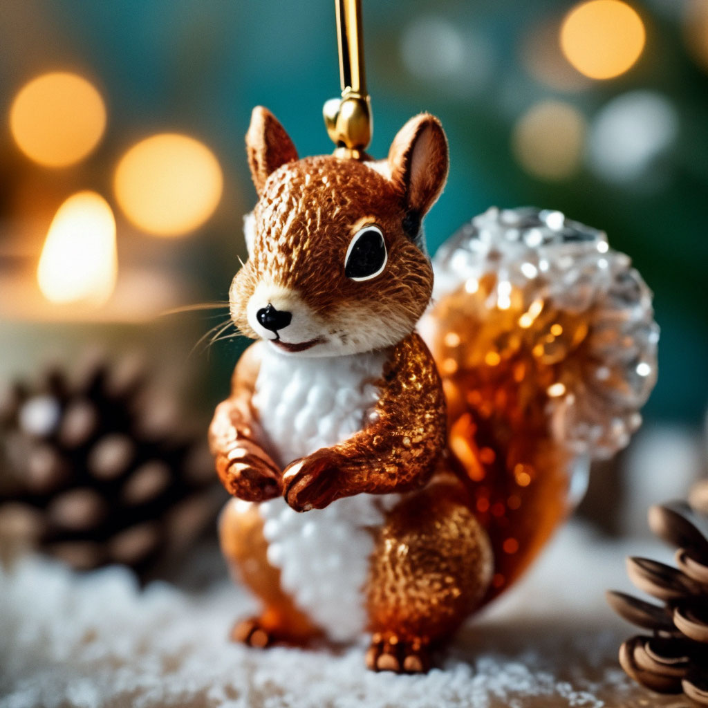 "Winter, crystal christmas tree toy squirrel, aesthetically pleasing ...