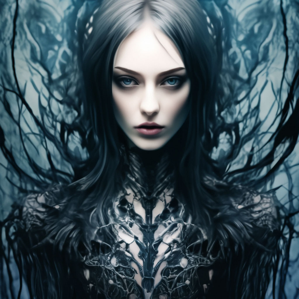 low-frequency energy of a subtle plan, gothic, grunge, watercolor, thin ...
