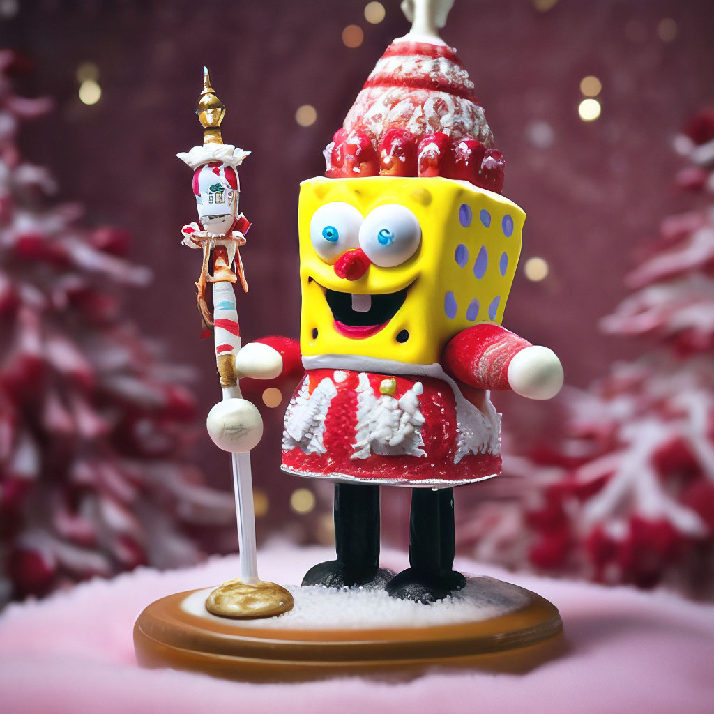 "Spongebob combined with a nutcracker" — image created in Shedevrum