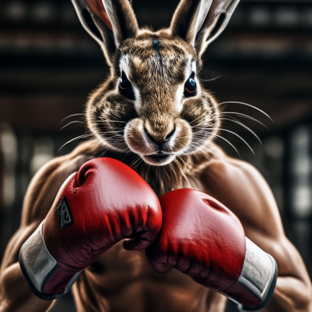 "Hare boxer, hyper-detail, professional photo, high resolution,cgi ...