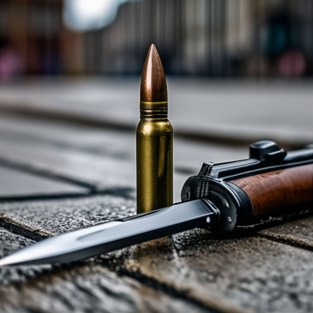 "Bullet - fool, bayonet - well done" — image created in Shedevrum