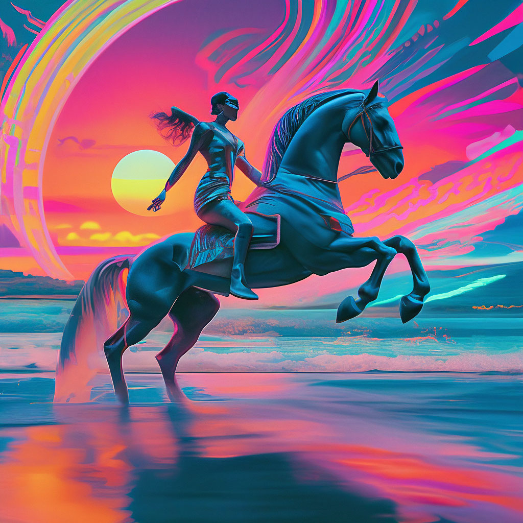 "Aerial acrobat and horse , aesthetically pleasing, beautiful ...