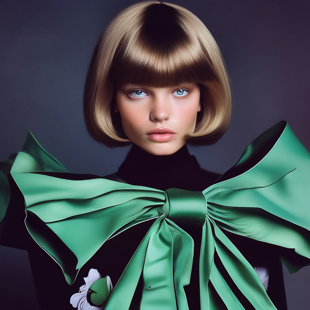 "@weralla photo gvasalia style, top view, supermodel with wild eyebrows ...