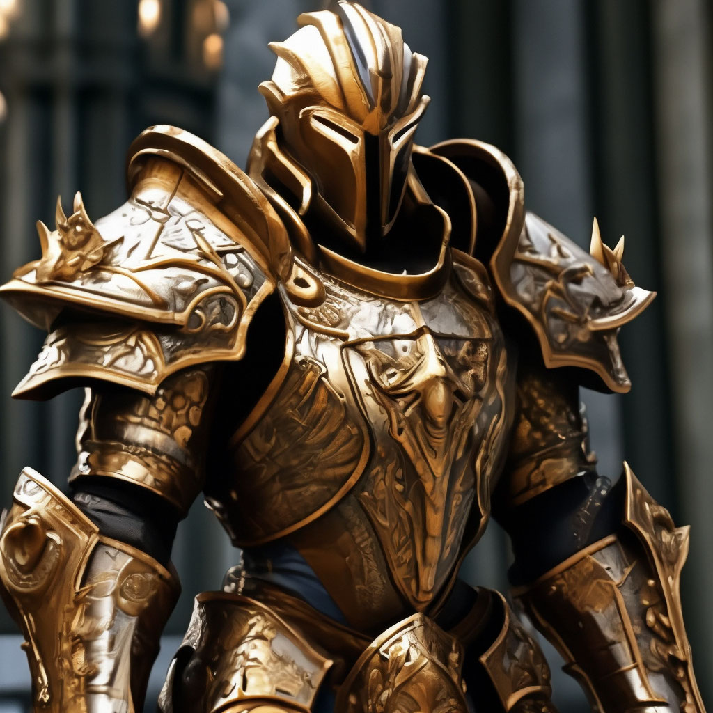 "The armor of retribution" — image created in Shedevrum