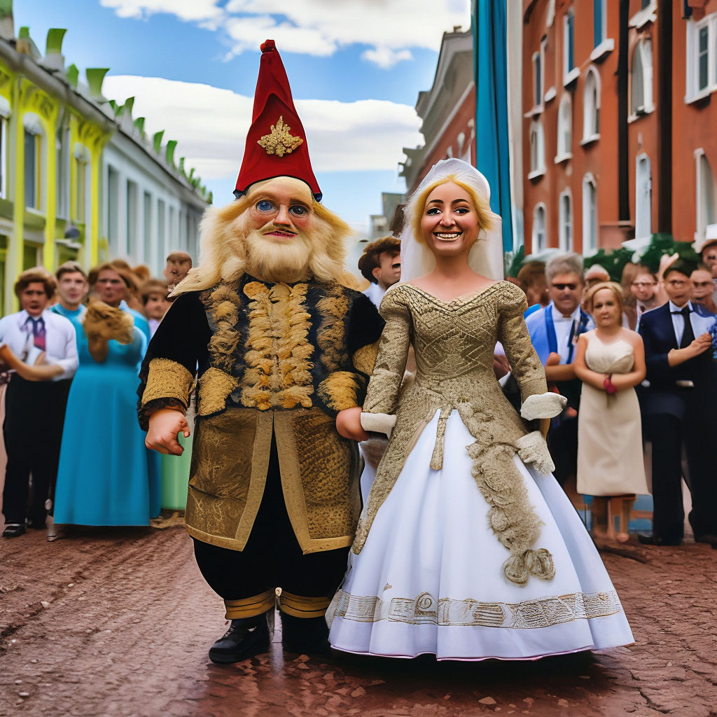 "St. petersburg dwarf wedding" — image created in Shedevrum