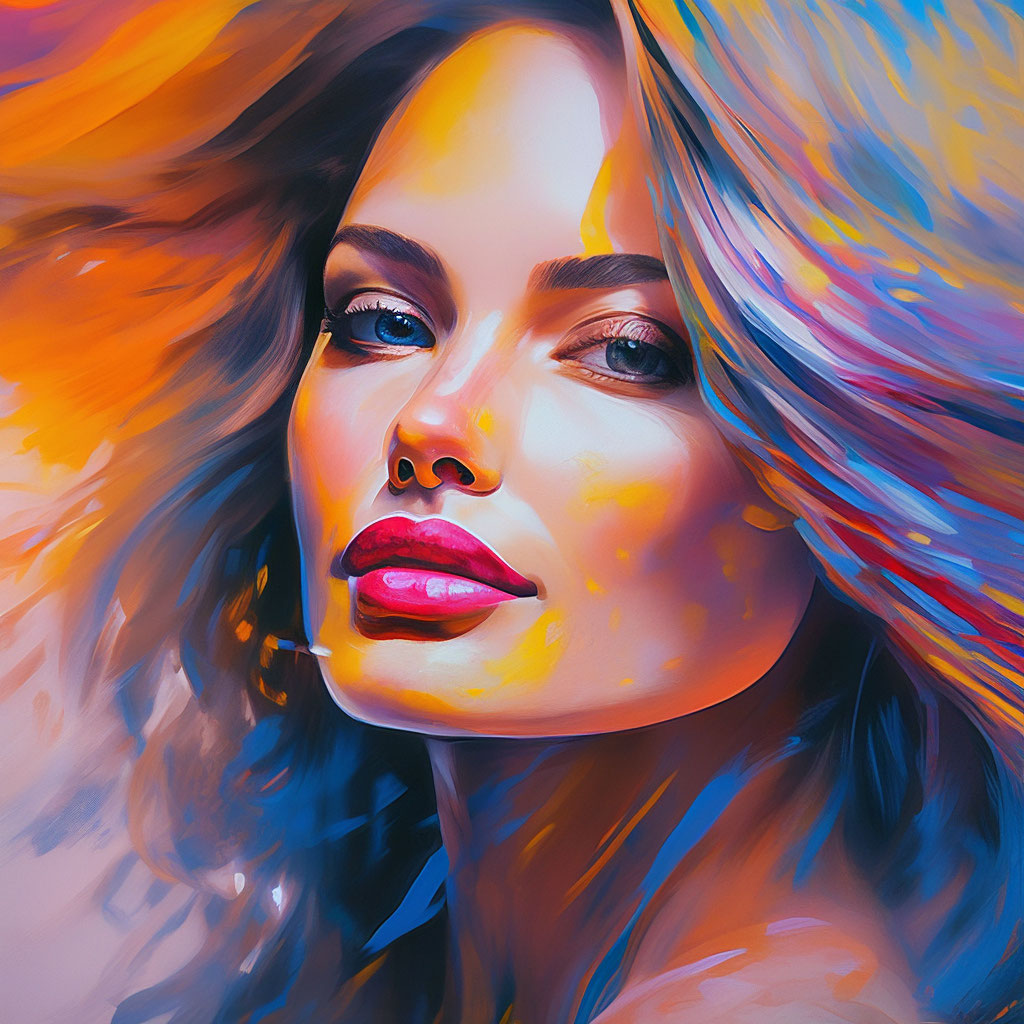 "Aerosol, brushstrokes, gouache, languid mesmerizing look of a ...