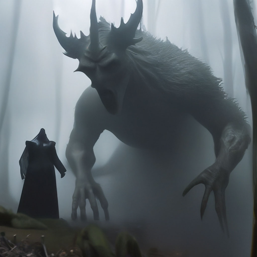 "Malikav eats Shrek's cold body" — image created in Shedevrum