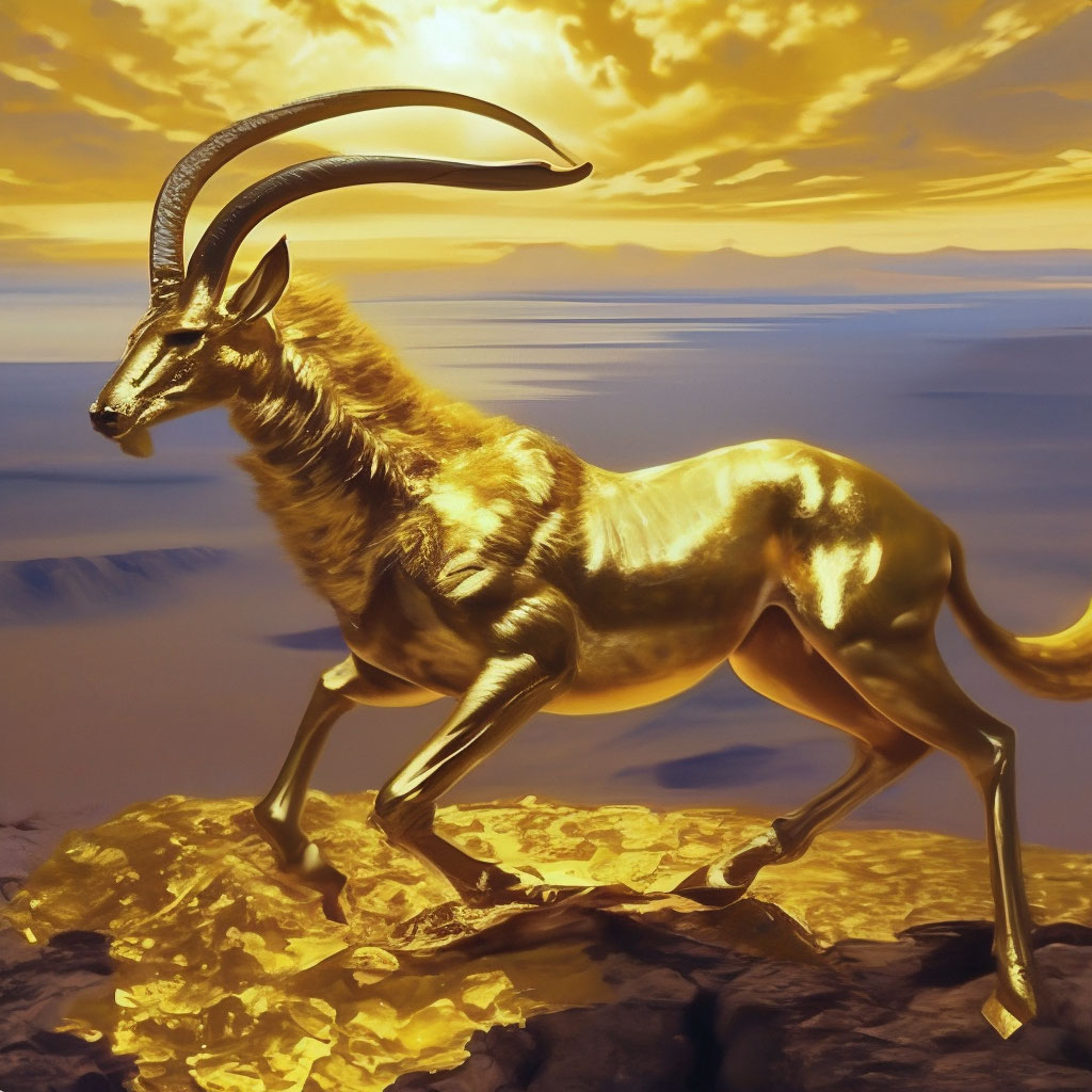 "The golden antelope hits the ground with its hoof, the whole earth has ...