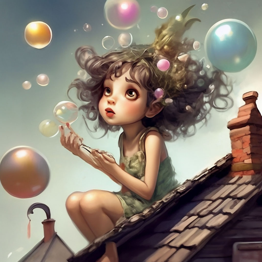"A sketch, a silly little eye, an awkward, wild micro fairy with curls ...