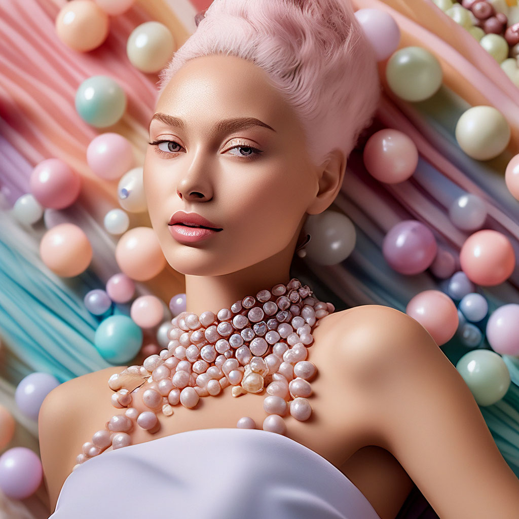 "Vogue style photo shoot, top view, rina art, pastel meringue ...