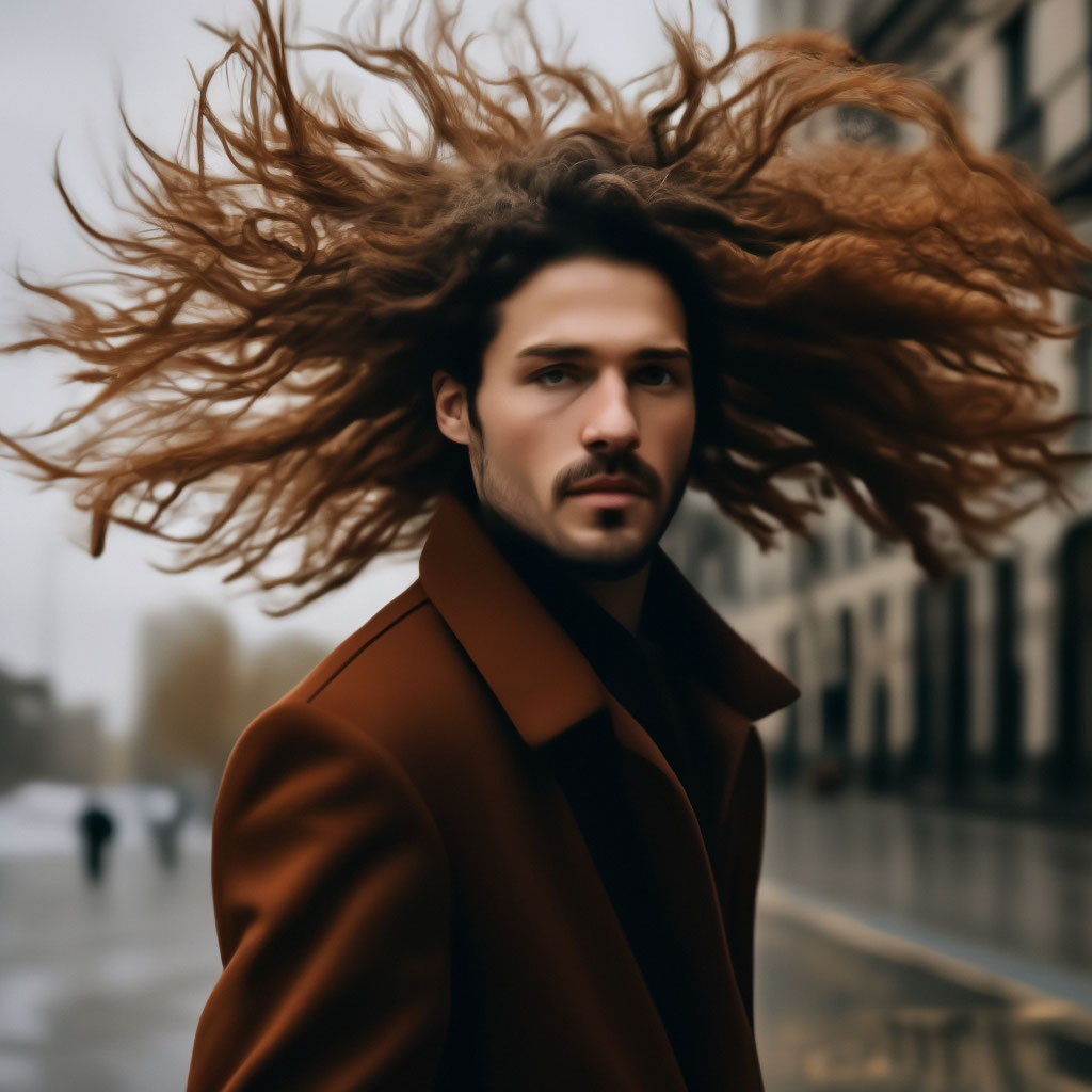 "Windy today" — image created in Shedevrum