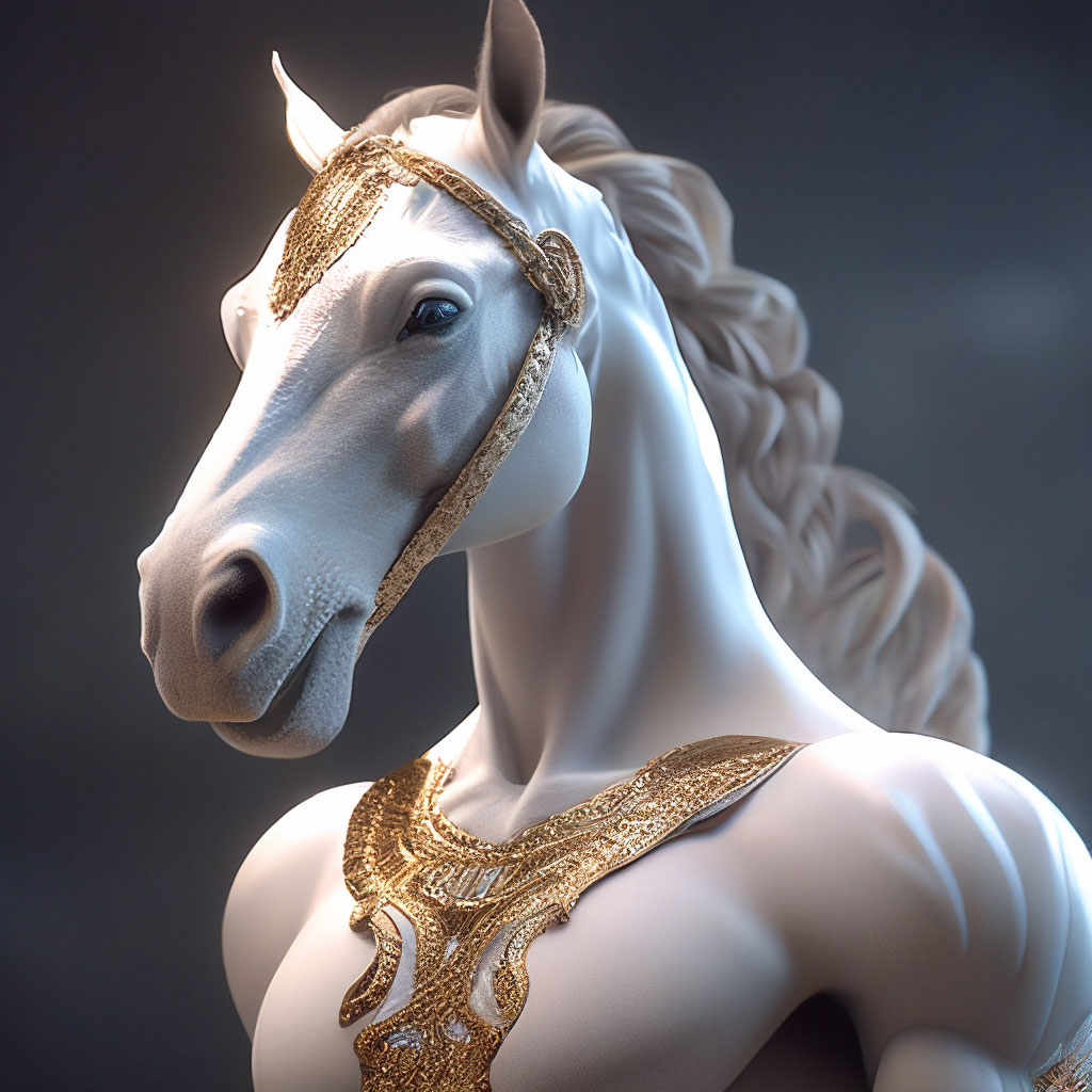 "Centaur - a creature with a head,beautiful eyes,and a human torso on ...
