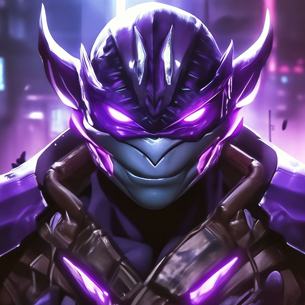 "Dark force demon teenager mutant ninja turtle monster cyborg with ...