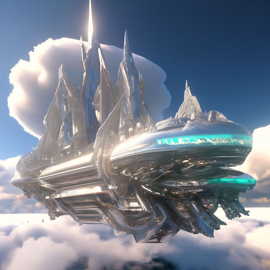 "A very beautiful and huge ship made of pure silver, shiny marble and ...
