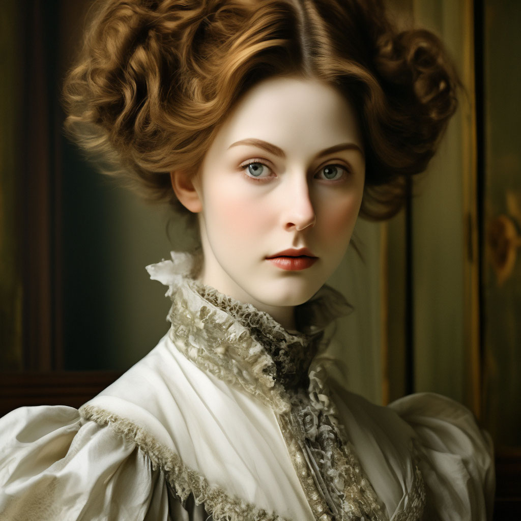 "Portrait of a lady-in-waiting a pale Vida woman in the Victorian style ...