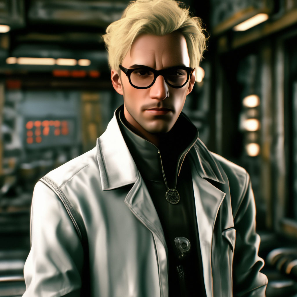 "Dr. Lesko Dr. Lesko, Fallout 3, male lab coat, glasses, short blond ...