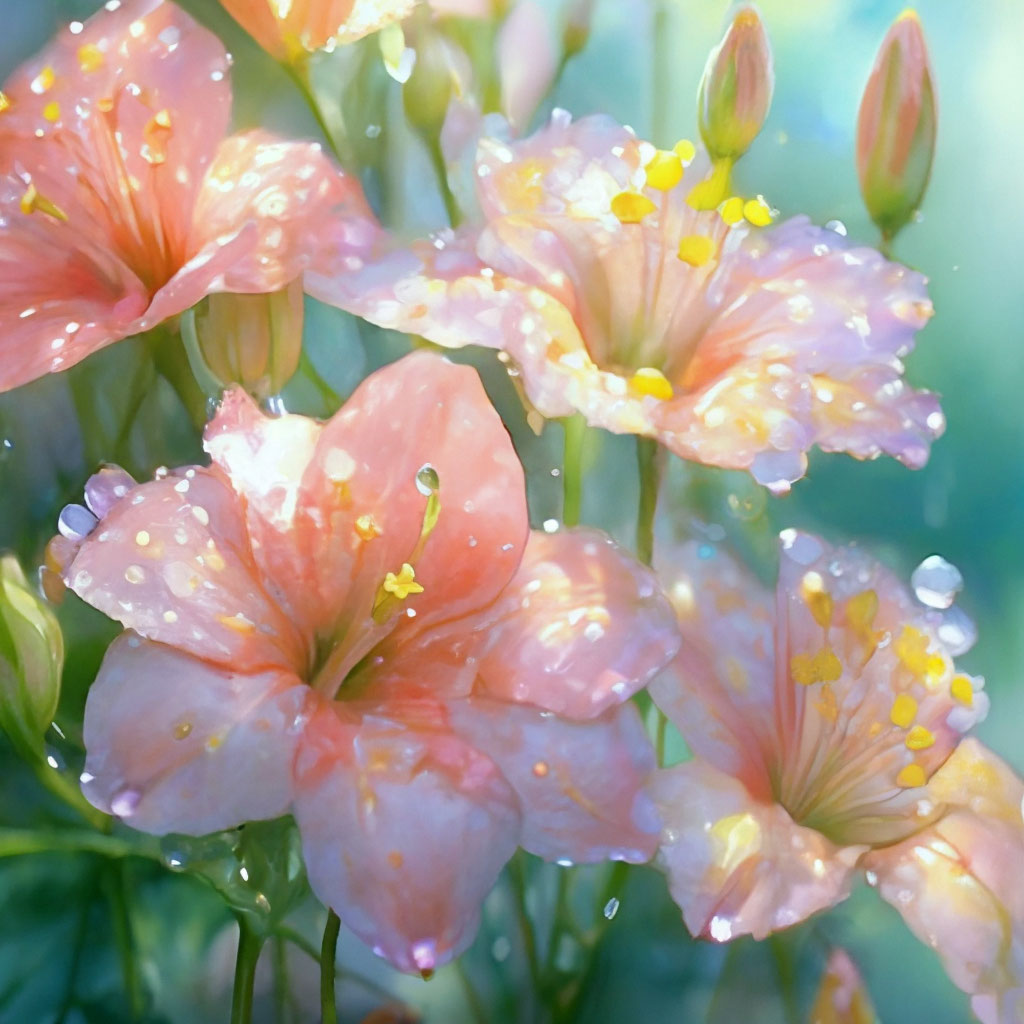 "Delicate watercolor, pastel tones, hyperrealism,detailed drawing ...