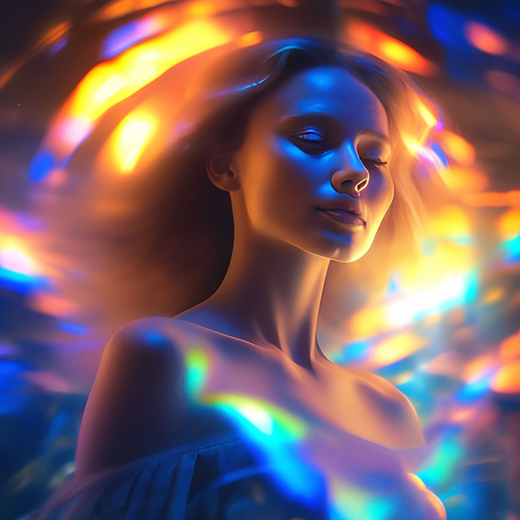"Mirage chaotic, gentle soft lighting, glare, emotional graphics, light ...