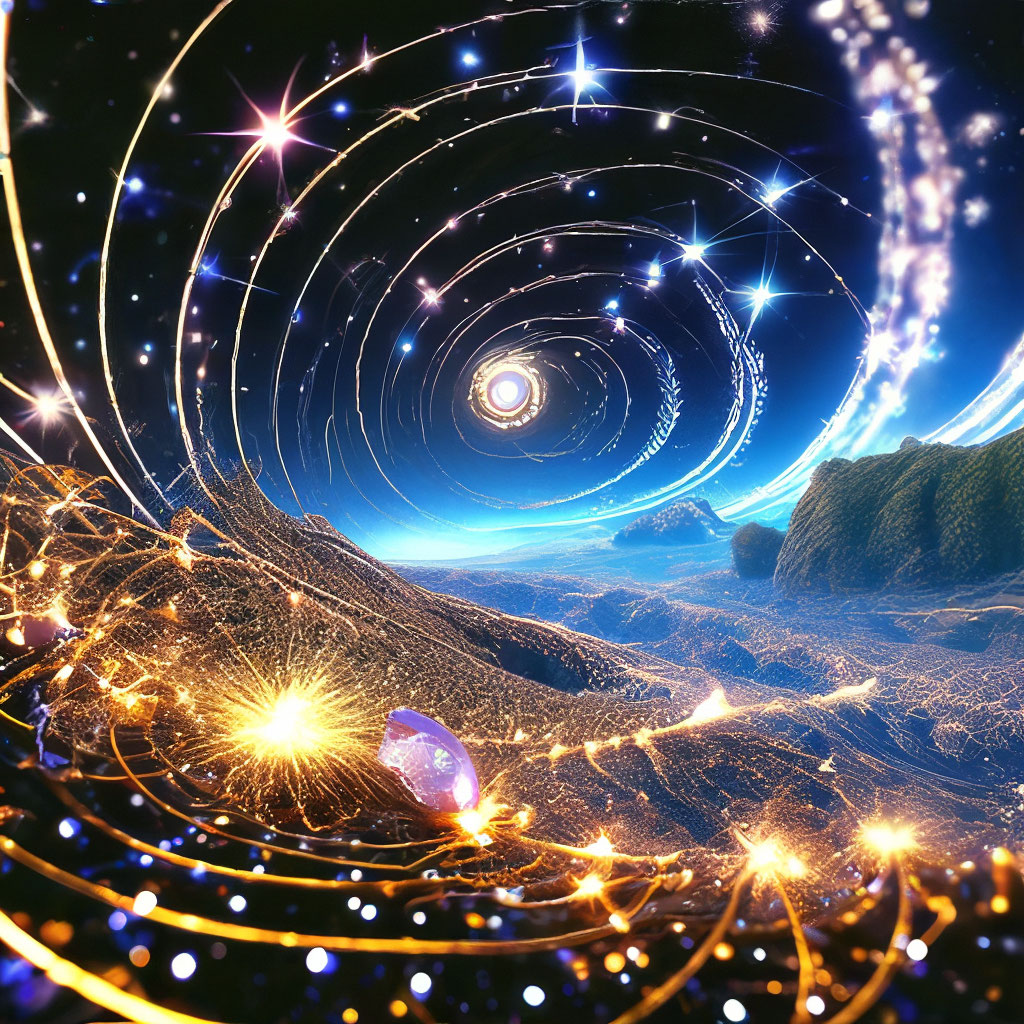 "Surrealism with the effect of realism semi-spiral scattered starfall ...