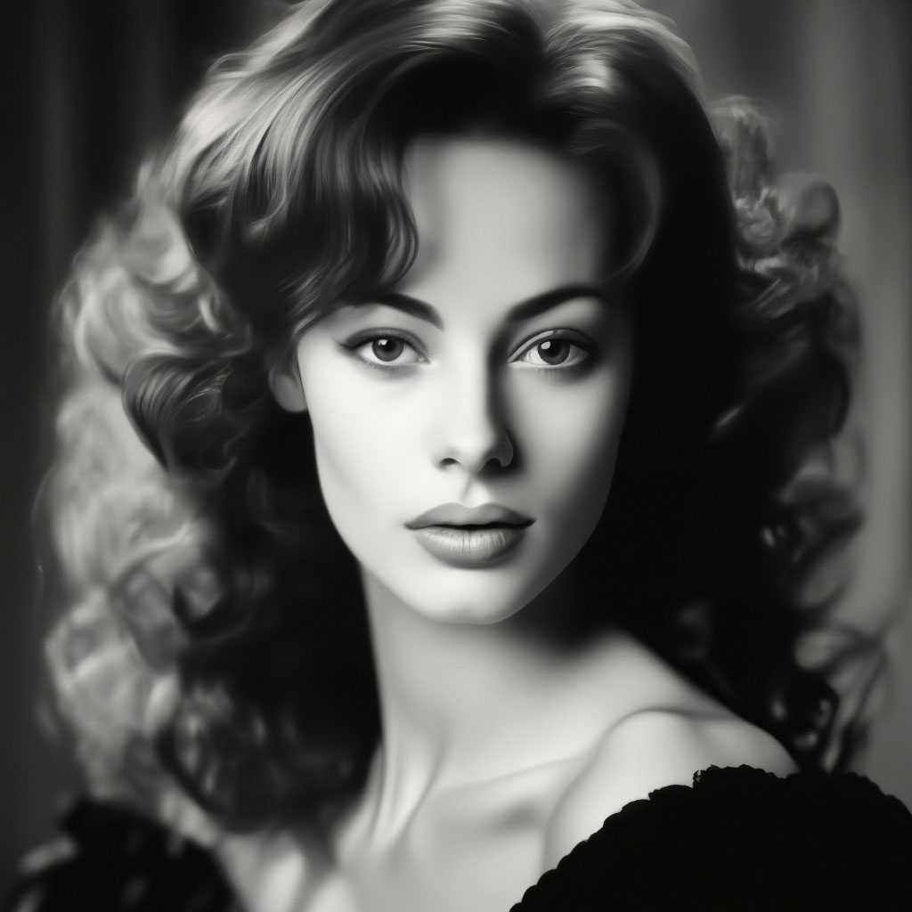 "Portrait, Michel, Mercier,aesthetics of female beauty, art noir ...
