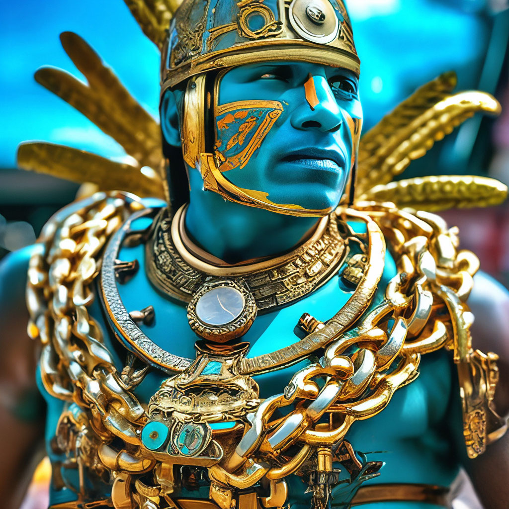 "Fantastic mega-super, Maya Aztec peoples, lots of gold rivets, lots of ...