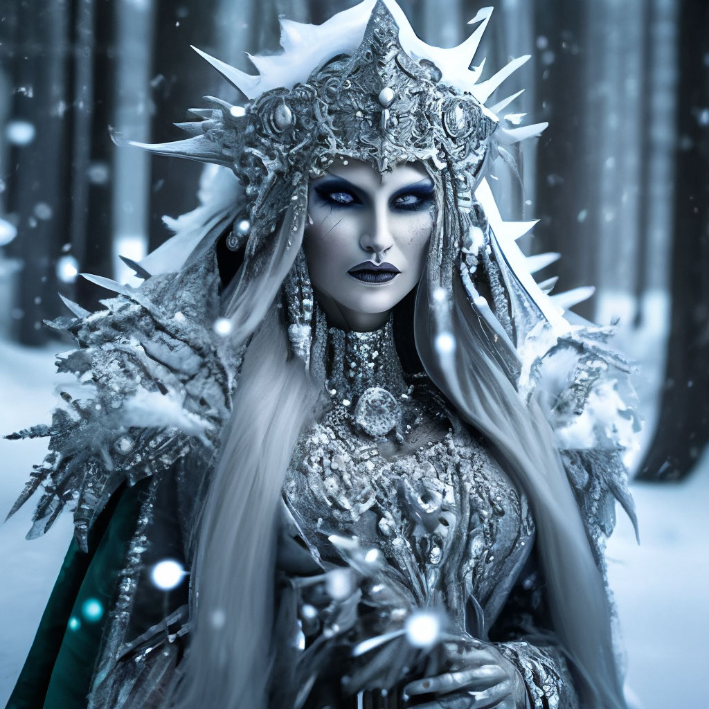 "Snow Slavic spirit baba Karachun,Madder the evil frost lord in the ...