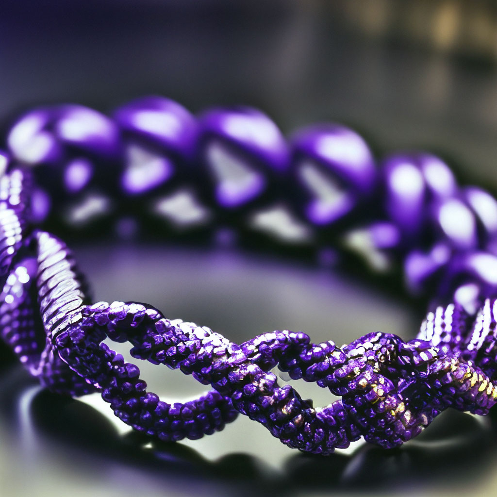 "The luxury violet a bracelet in the shape of a Mobius tape made of ...