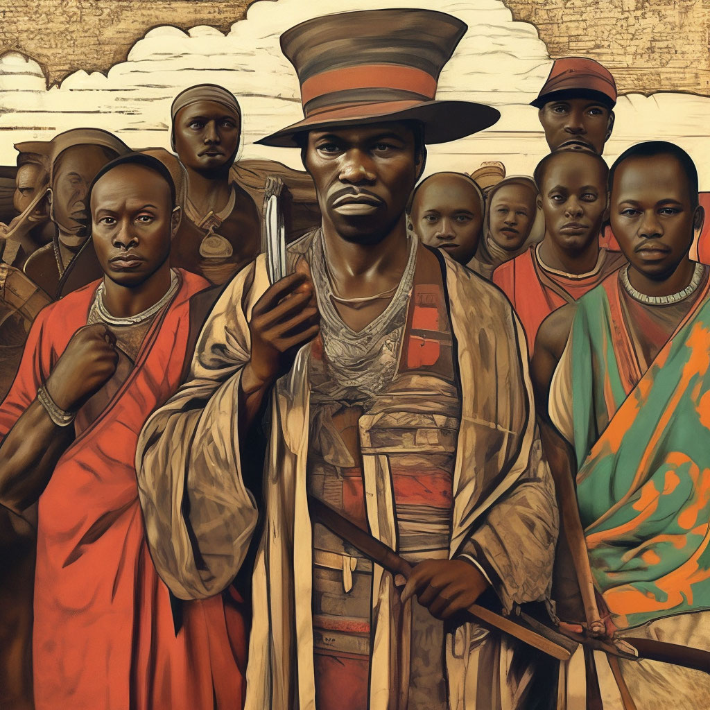 "The African mafia. A type of graphics, an image with a caption ...