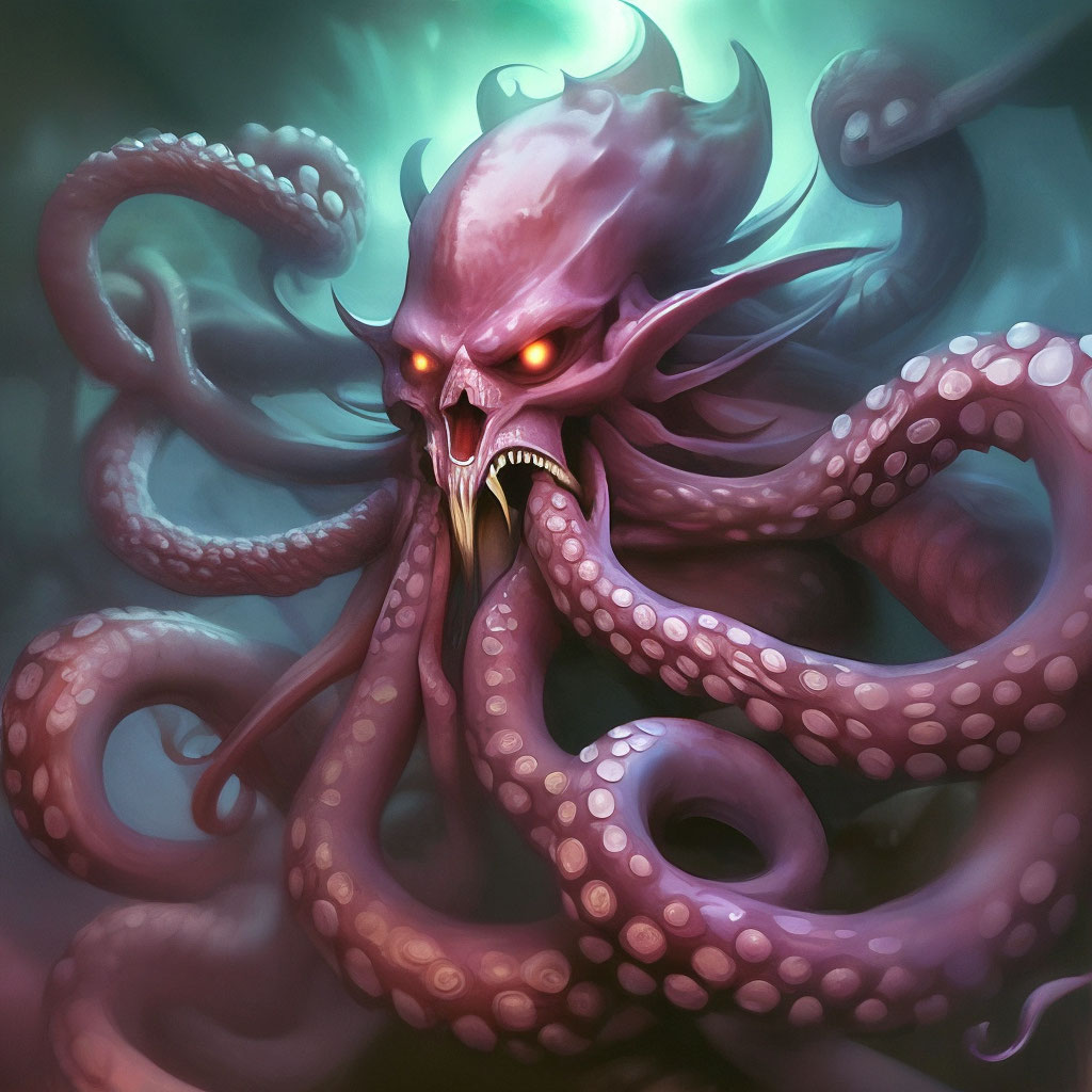 "The octopus demon" — image created in Shedevrum